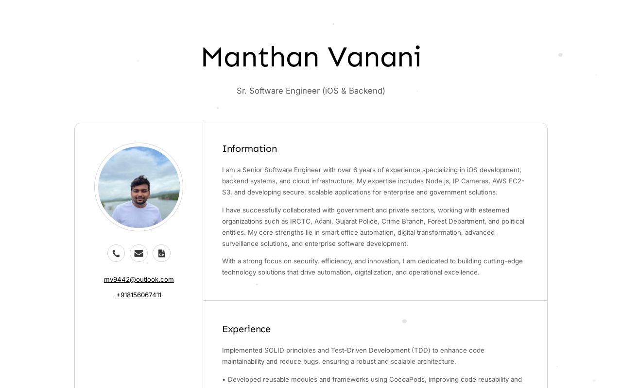 Manthan Vanani